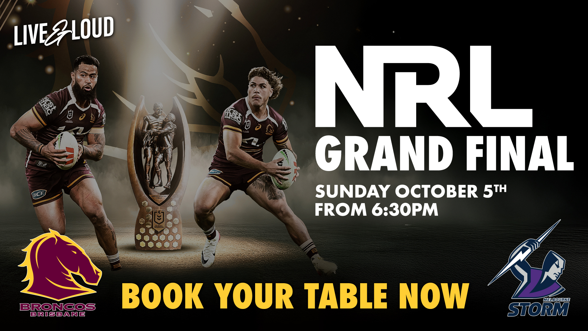 NRL GRAND FINAL - BRONCOS vs STORM - The Alexandra Hills Hotel ...